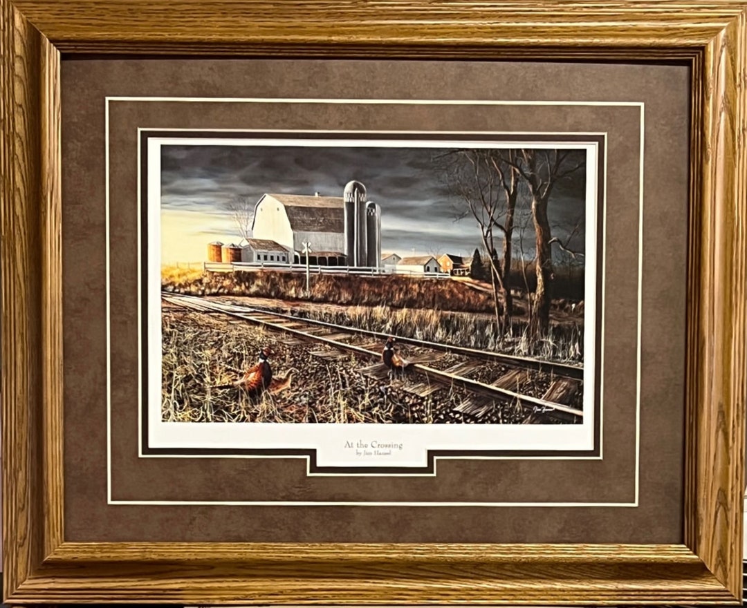 Jim Hansel at the Crossing Farm Pheasant Art Print-framed 21 X17 - Etsy