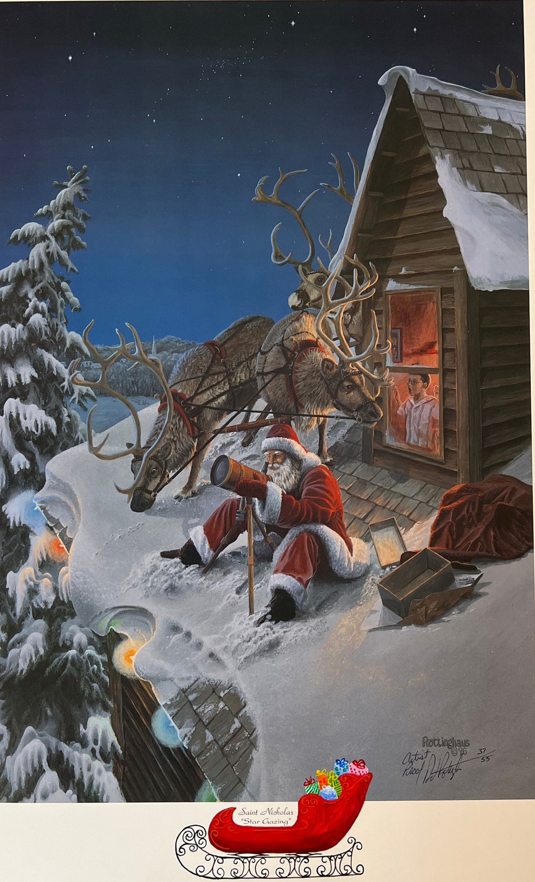 David Rottinghaus, Saint Nicholas "star Gazing" Art Print (12 X 18) - Etsy