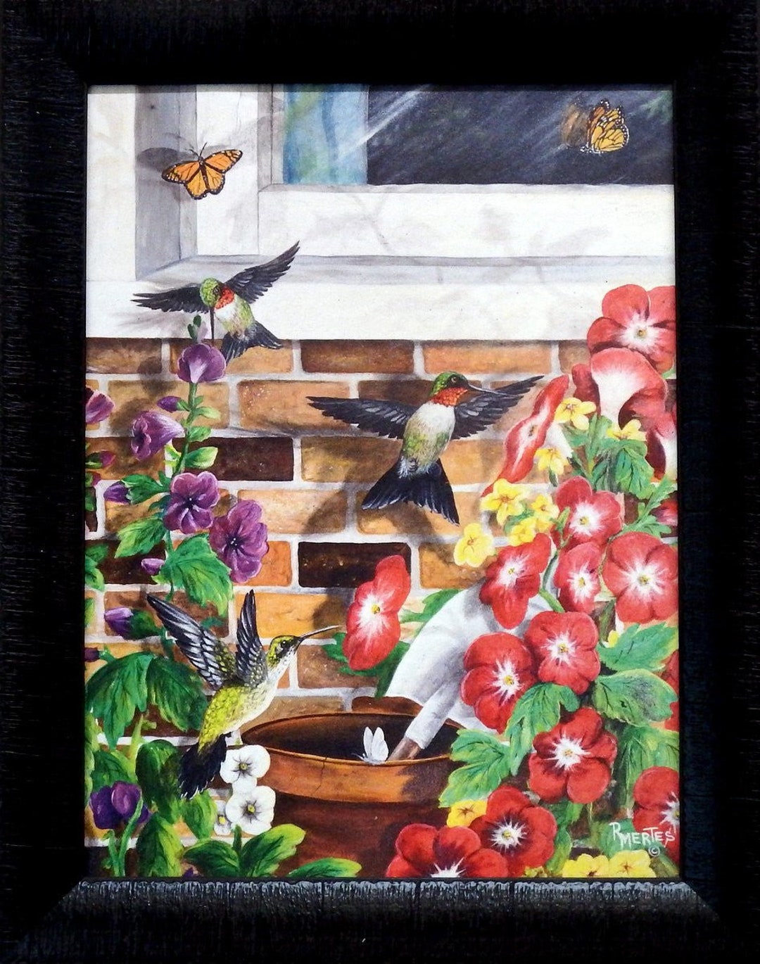Ray Mertes Hummingbird Heaven-framed 15 X 19 - Etsy