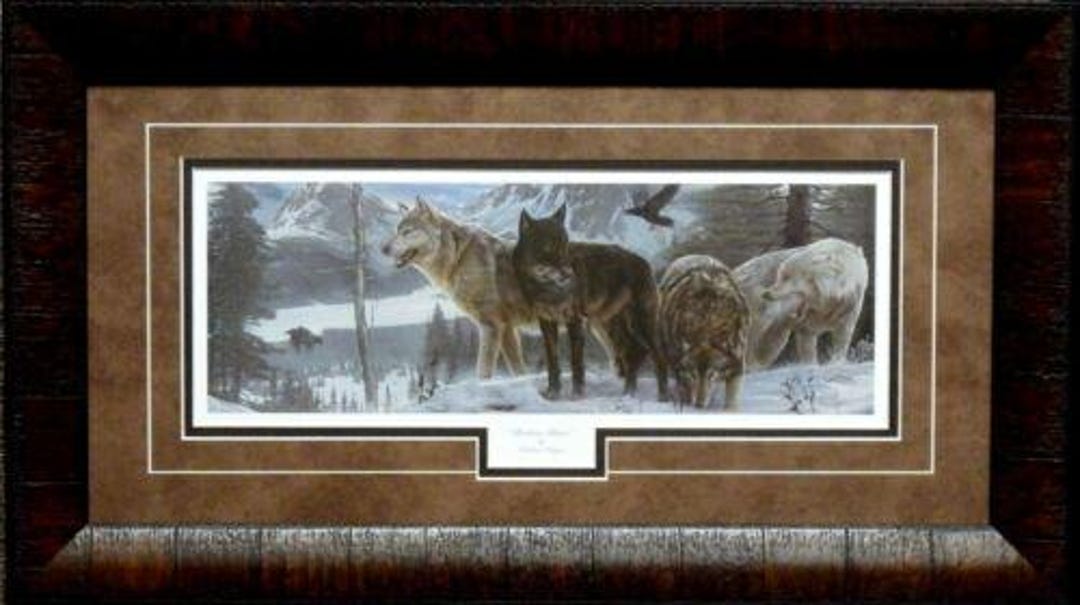 Richard Wayne Broken Silence Wolves Art Print-framed 23 X 13 - Etsy