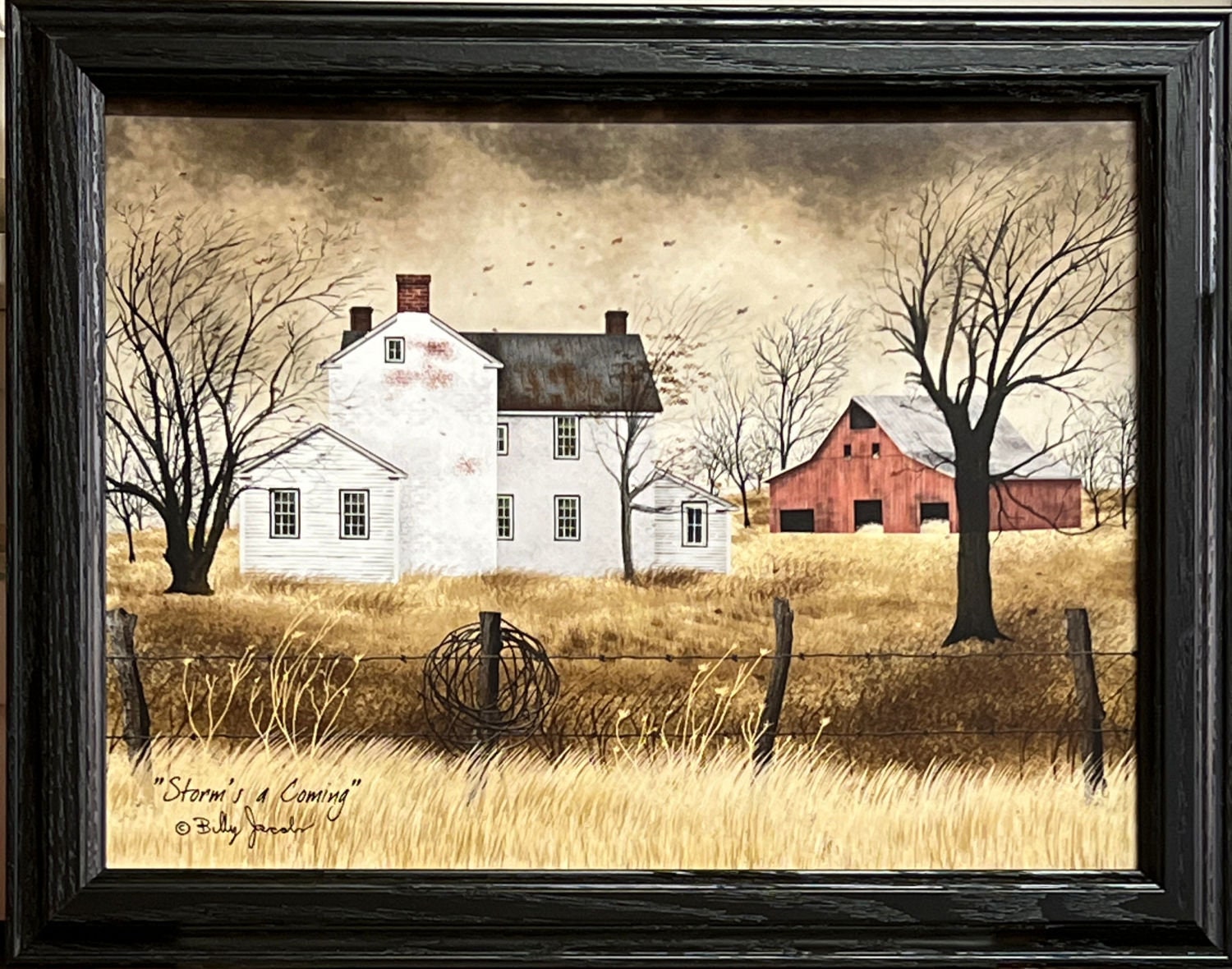 Billy Jacobs Storm's A Coming Farm Fall Art Print-framed 18.5 X 14.5 - Etsy
