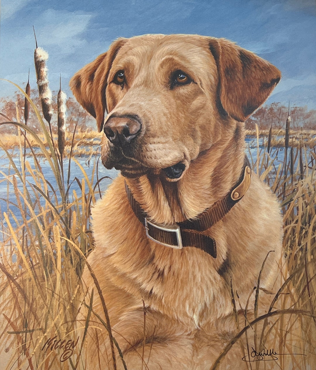 Jim Killen Signed Hunting Dog Art Print That's My Dog Too Yellow Lab ...