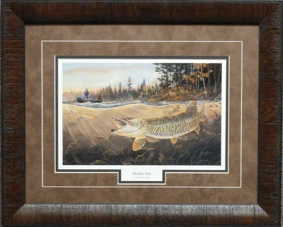 Terry Doughty Muskie Bay Fishing Art Print-framed 21 X 17 - Etsy