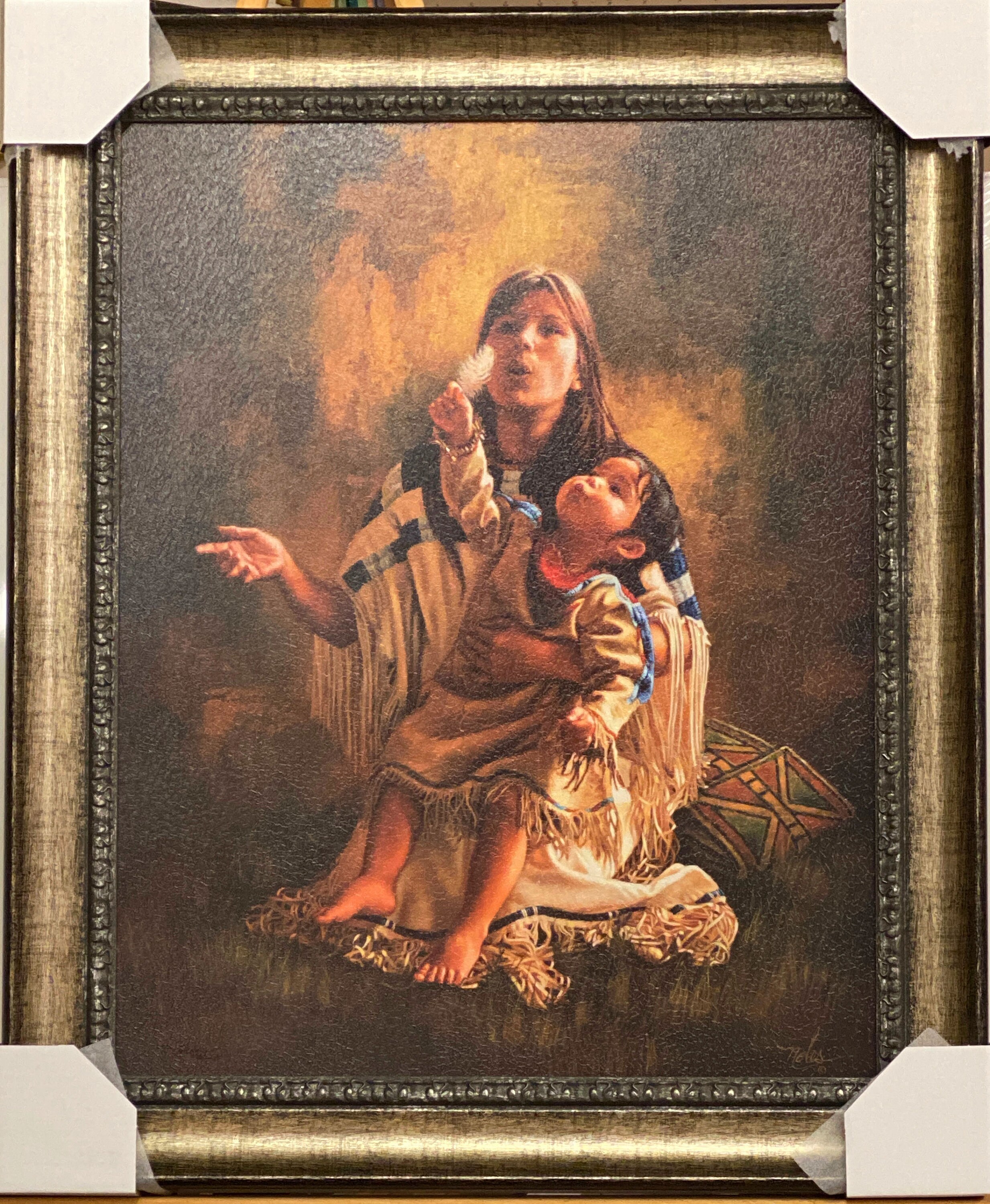 Karen Noles Pompey's Feather Art Print-framed 24 X 29 - Etsy