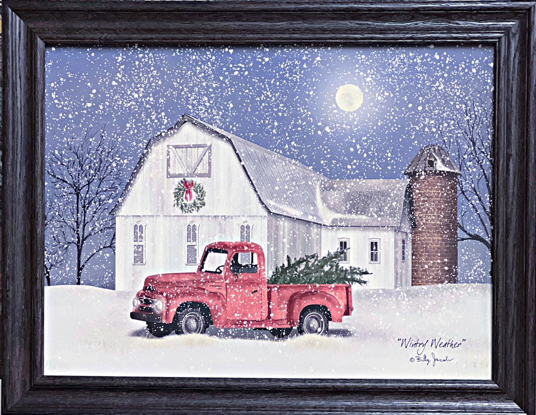 Billy Jacobs Wintry Weather Christmas Tree Farm Art Print Premium ...