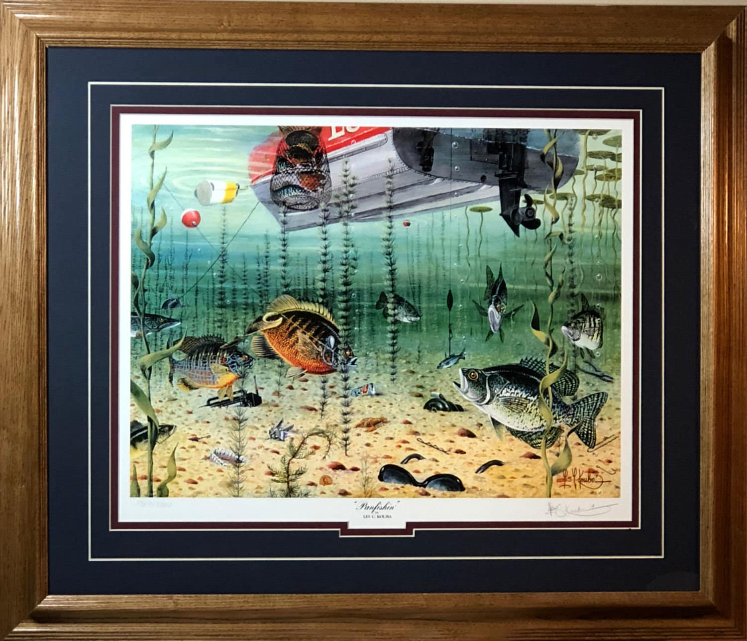 Les Kouba Panfishin S/N Fishing Boat Art Print-framed 27 X 23 - Etsy