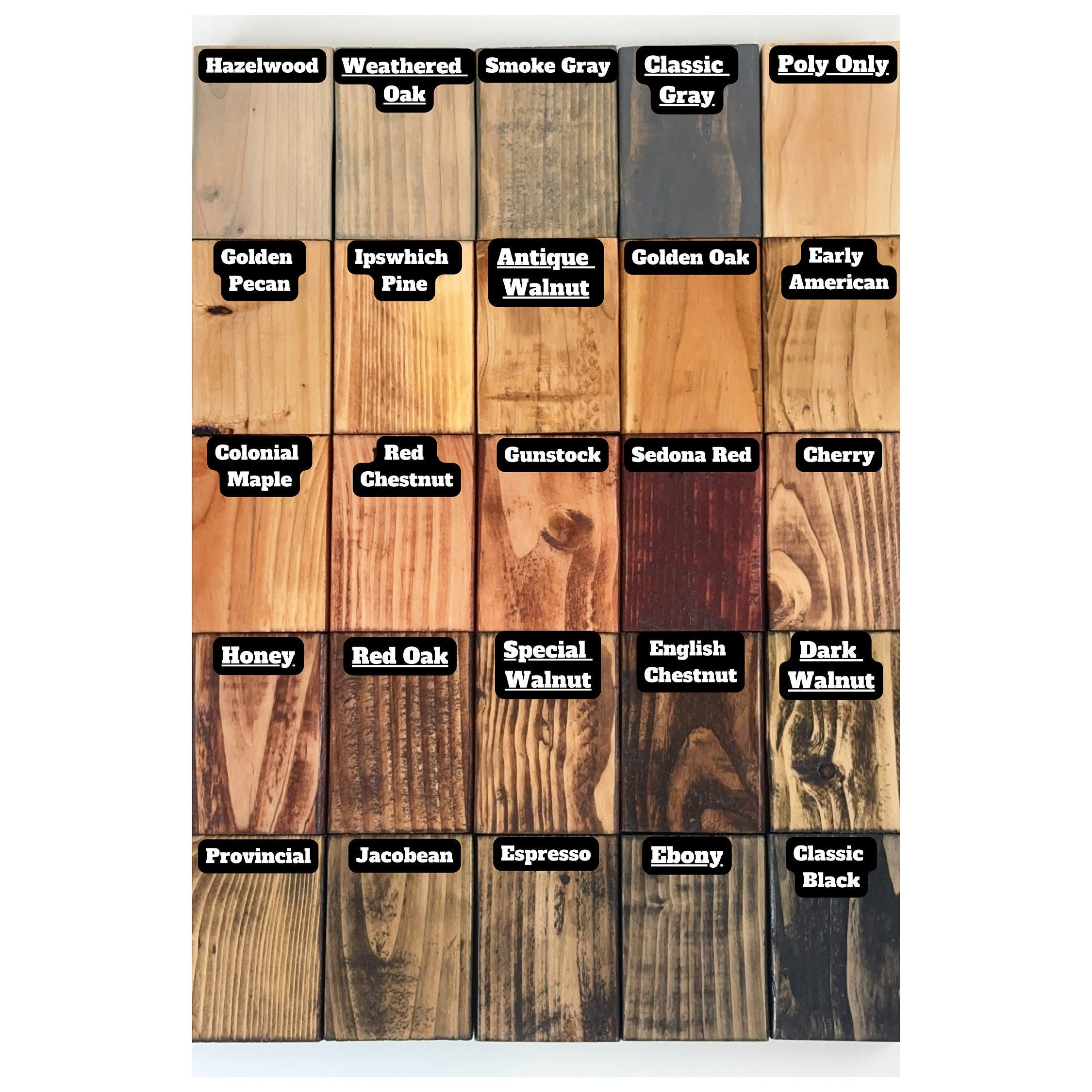 Wood Stains Color Chart Trendy NEW Stain Colors!