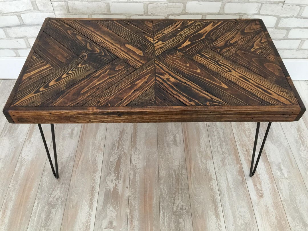 Starburst Pattern Coffee Table Made From Real Wood Choose Size and ...