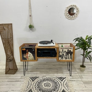 Record Player Table Record Store Furniture Flip Through Vinyl Records ...