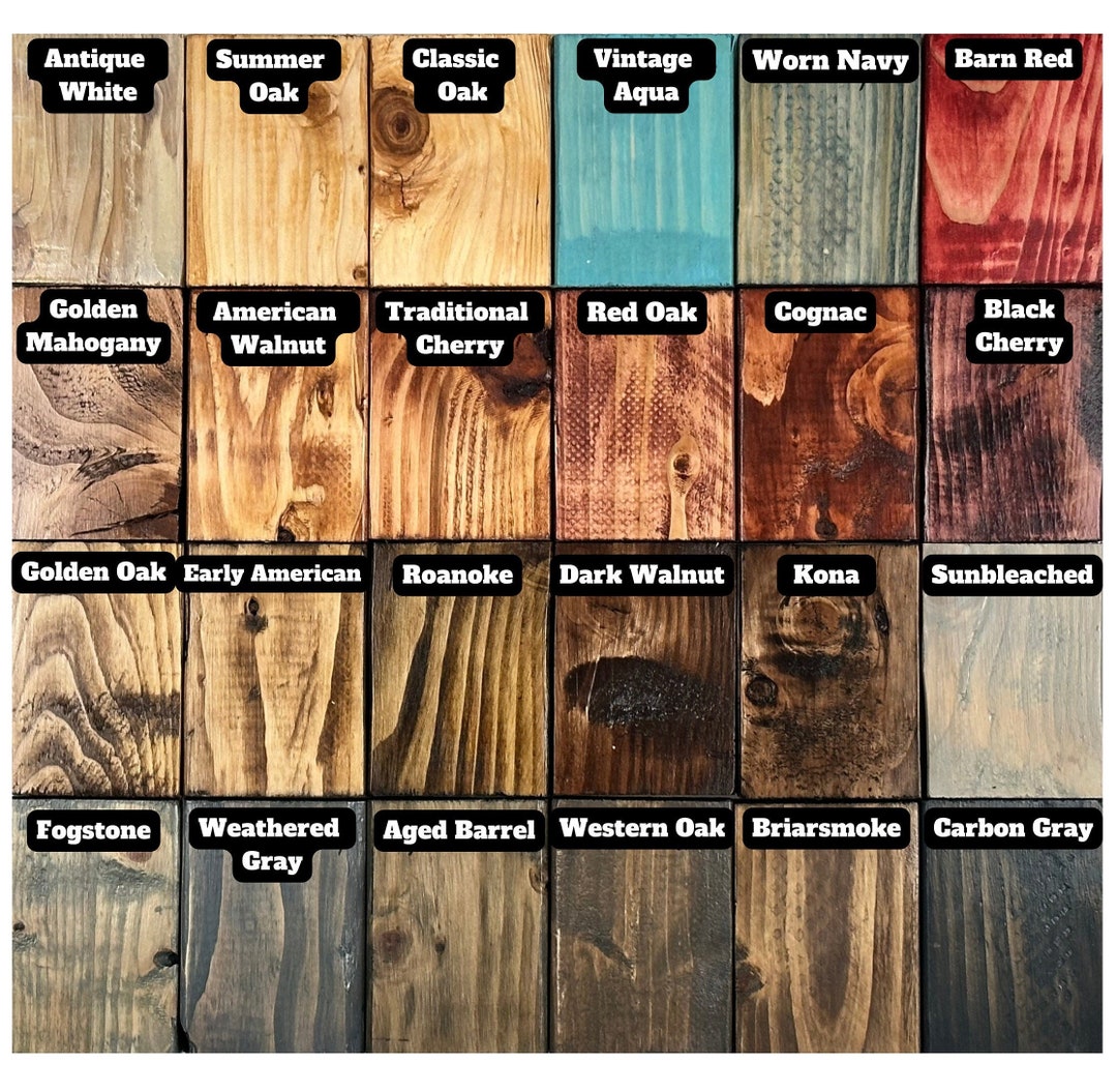 Upgradepremium Stain Color Options Samples and Unit Choices. We Do Not ...
