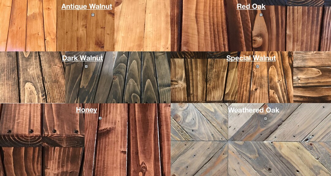 Color Chart of Classic STAINS Included and Finish SHEENS - Etsy