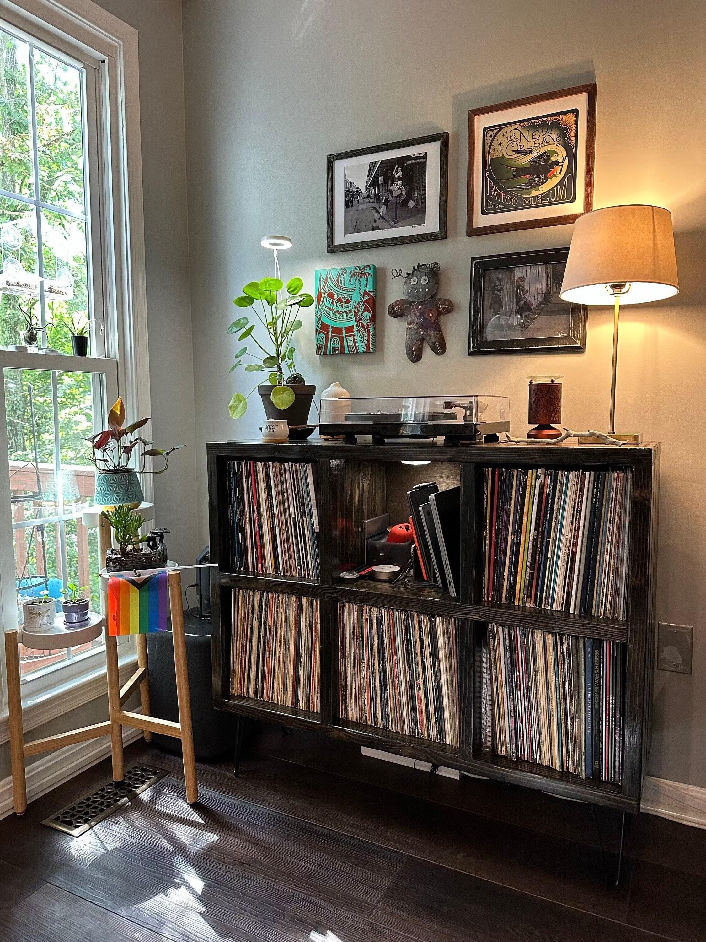 Turntable Stand Vinyl Record Holder Media Stereo Cabinet Living Room Furniture Organization and Storage for Living Room Six Pack 6pack Etsy
