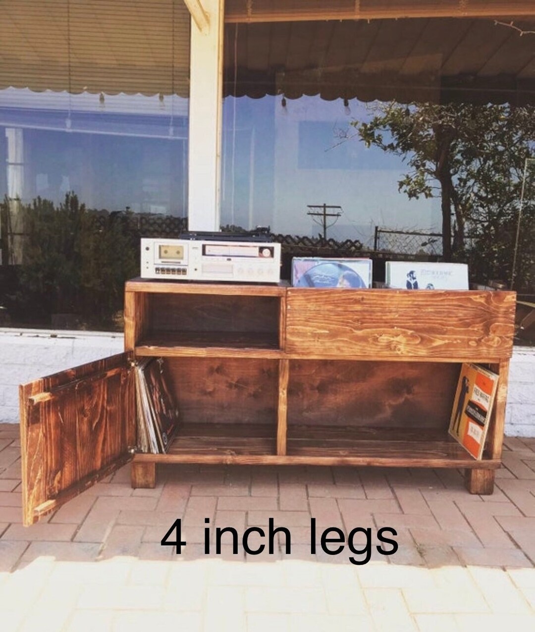 Sturdy Wooden Block Legs That Match the Stain of Your Unit : - Etsy