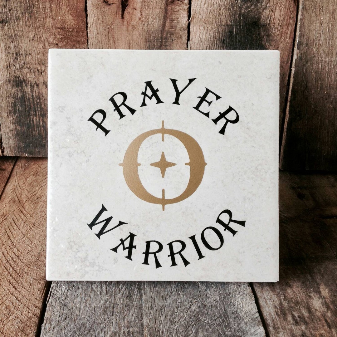 Prayer Warrior Ceramic Tile With Crosshairs Symbol / Religious Tile ...