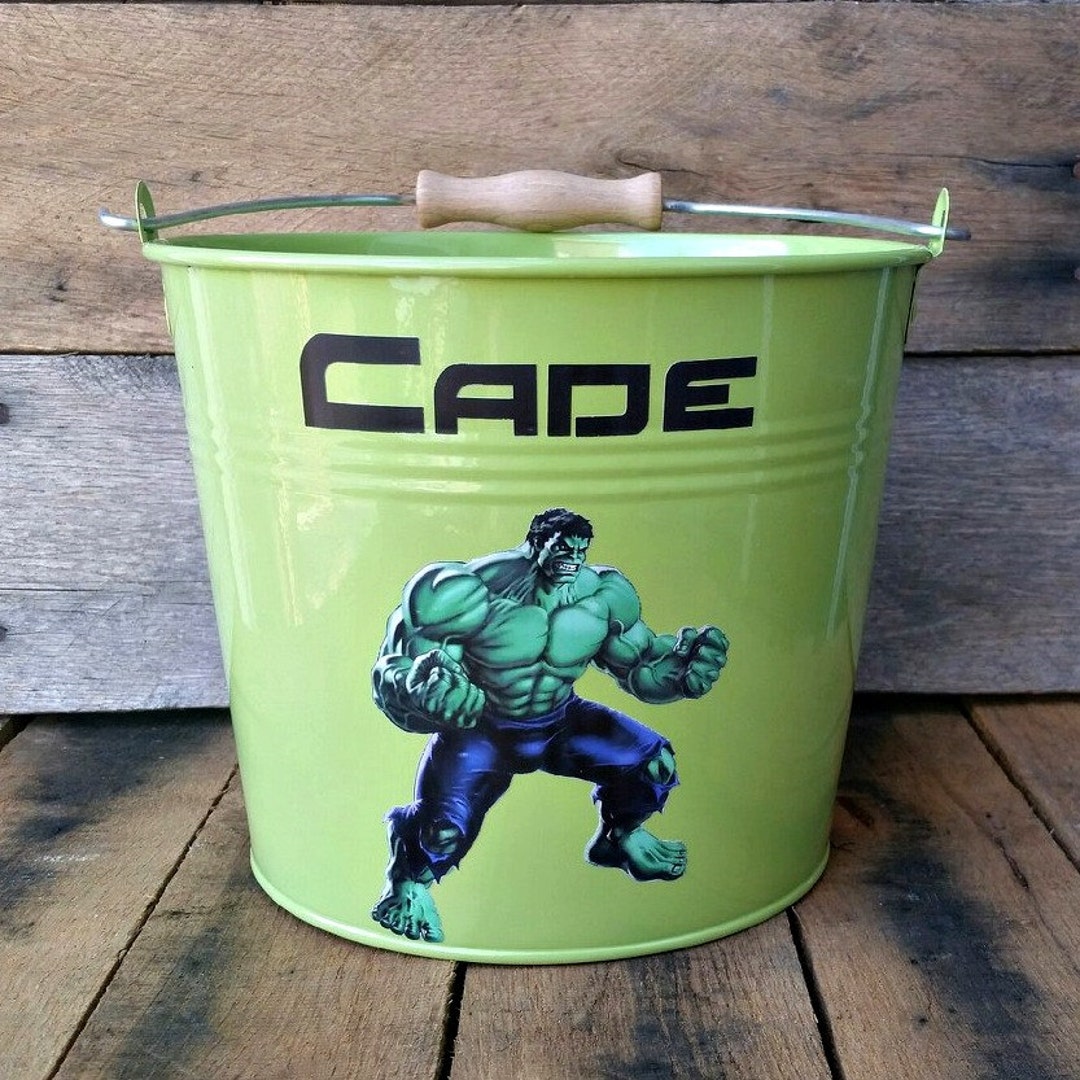Incredible Hulk Personalized Metal Bucket, Bucket Personalized With ...