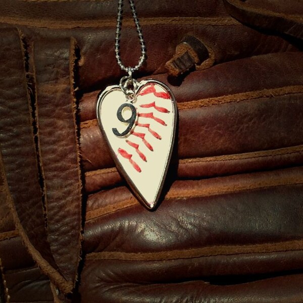 Baseball Player Number Necklace - Etsy