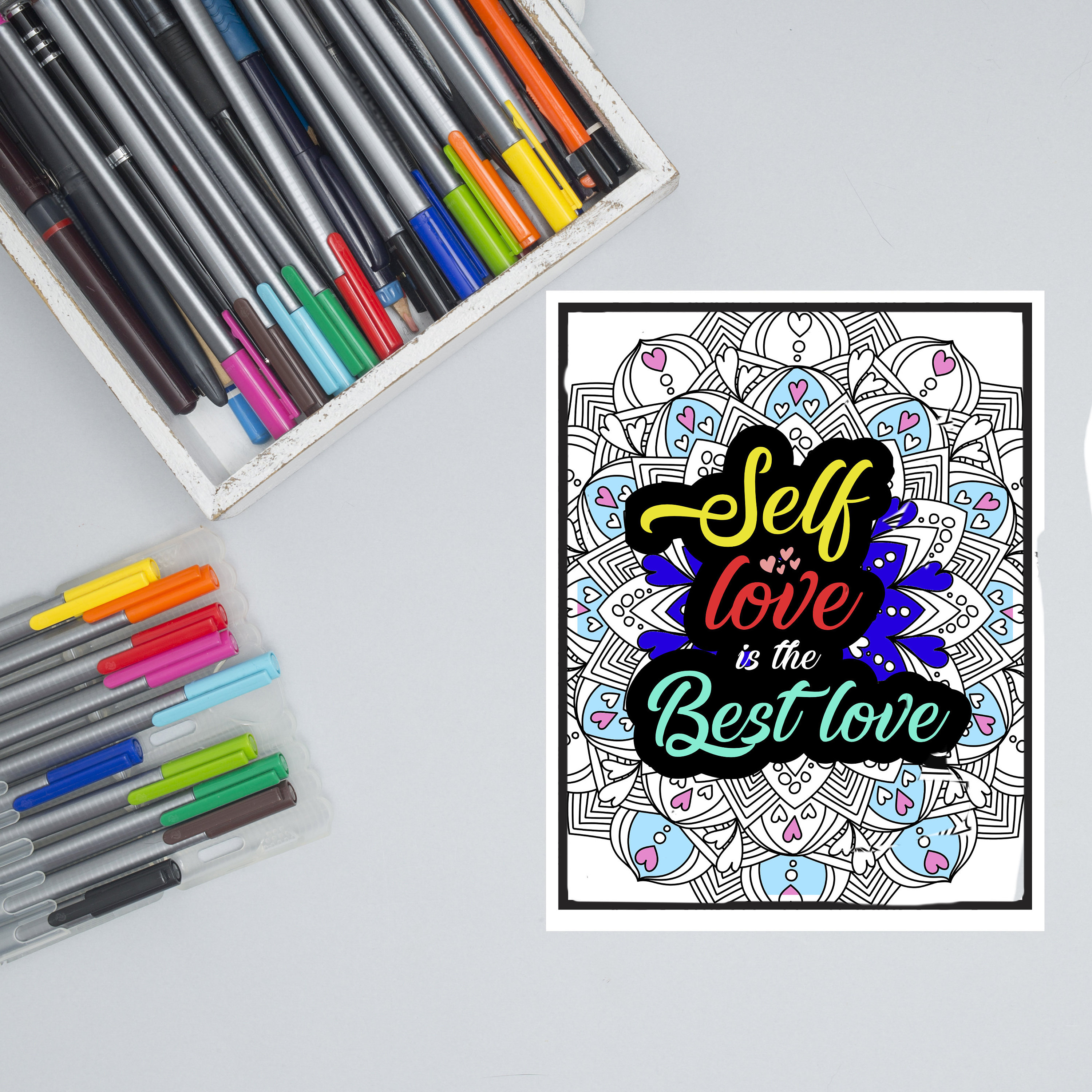 Love Quotes Coloring Pages - Perfect for Valentine's Day. Instant ...