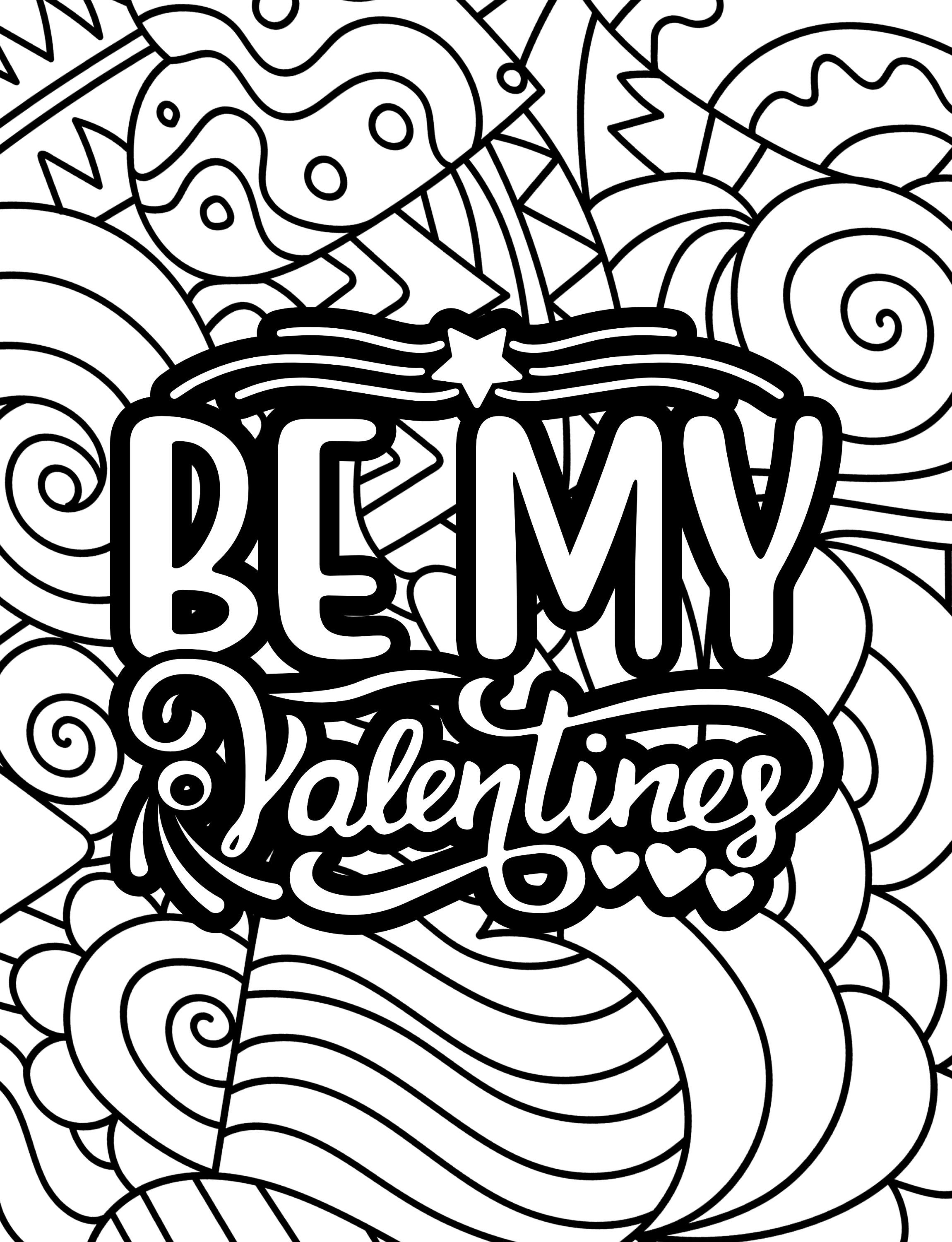 Love Quotes Coloring Pages - Perfect for Valentine's Day. Instant ...