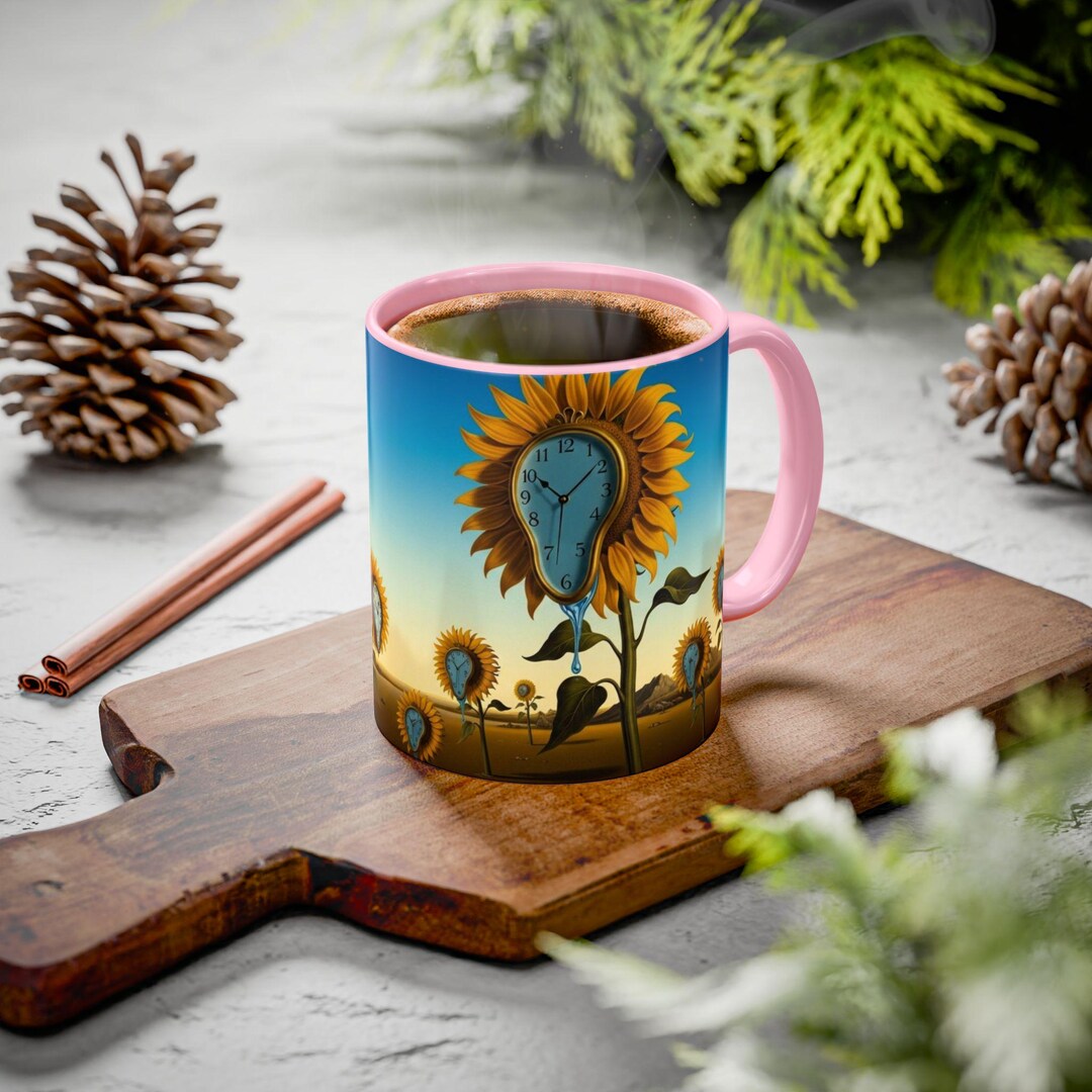 Melting Clock Mug Surreal Sunflower Ceramic Dalí-inspired Coffee Cup - Etsy