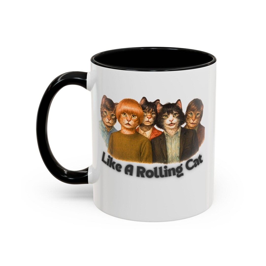 Like A Roling Cats Ceramic Mug—rolling Stones Inspired Cup-cat Lover ...