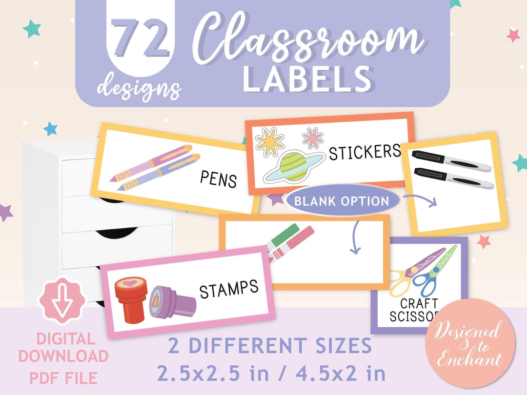 Classroom Labels, Printable Classroom Supply Labels, Teacher ...