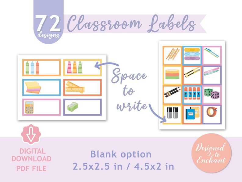Classroom Labels, Printable Classroom Supply Labels, Teacher ...