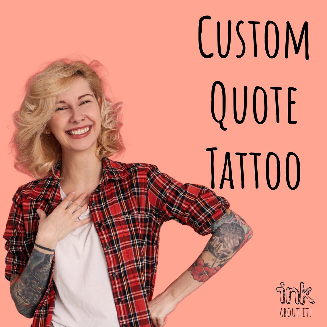 Custom Quote Temporary Tattoo - Quote Tattoos for Women - Etsy