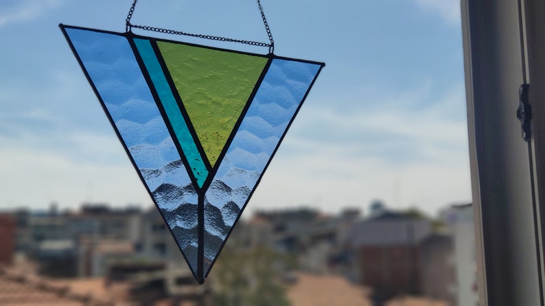 Stained Glass Hanging Ornament for Walls and Windows, Handmade ...