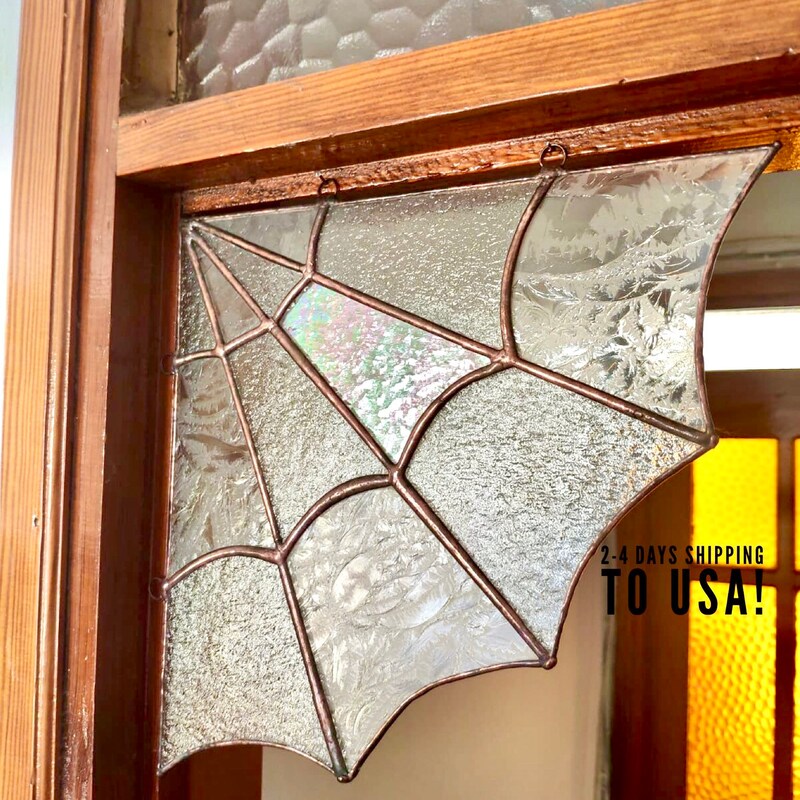 Spider Web Stained Glass - Etsy