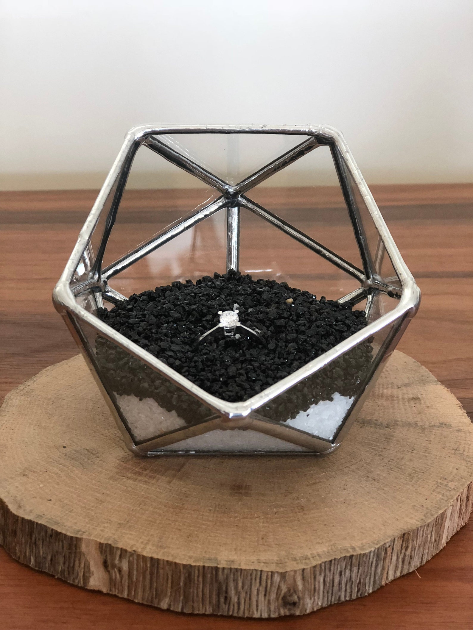 Mini Glass Wedding Box, Proposal Ring Holder, Wedding Ring Dish ...