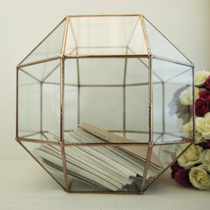 Customized Card Box Large Geometric Box Envelope Holder Rustic Wedding ...