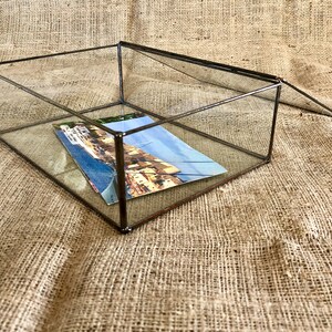 Customized Large Glass Jewelry Box, Wedding Keepsake Box, Photo Display ...