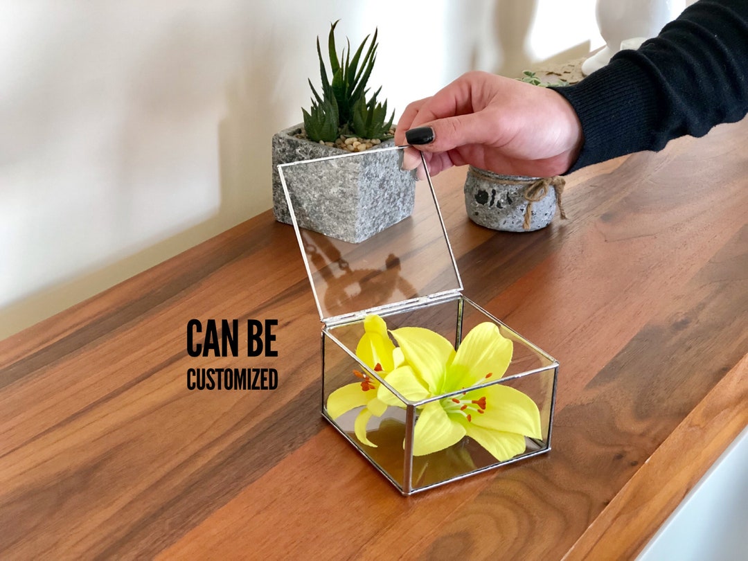 Customized Glass Box Personalized Jewelry Storage Keepsake Momentos ...