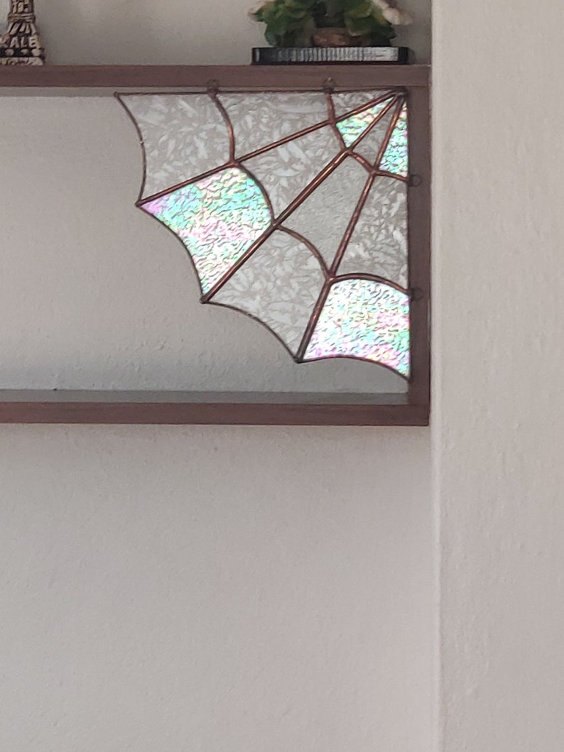 Stained Glass Spider Web for the Corners Handmade Suncatcher - Etsy