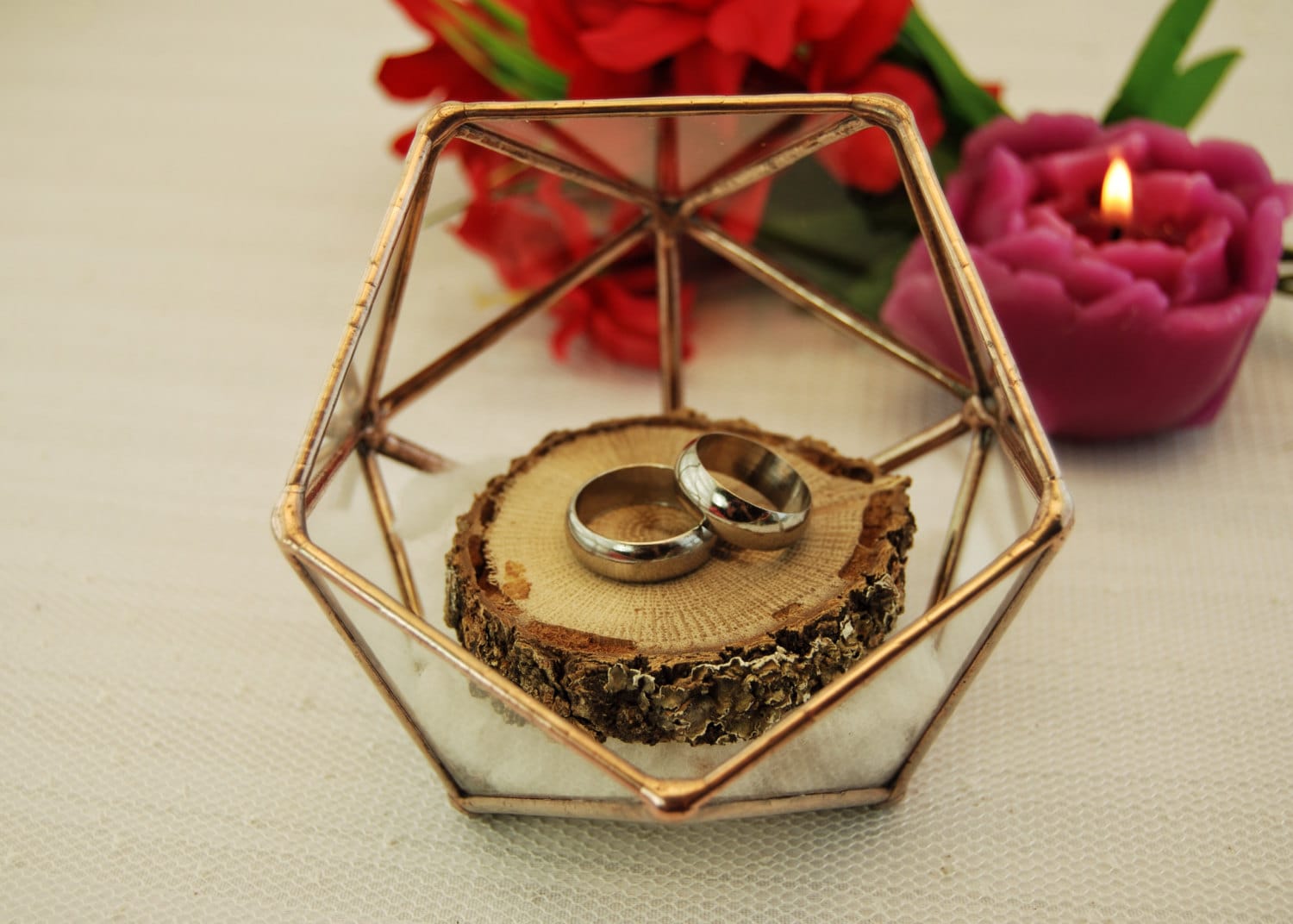 Engagement Ring Holder Ring Bearer Box Glass Ring Pillow - Etsy