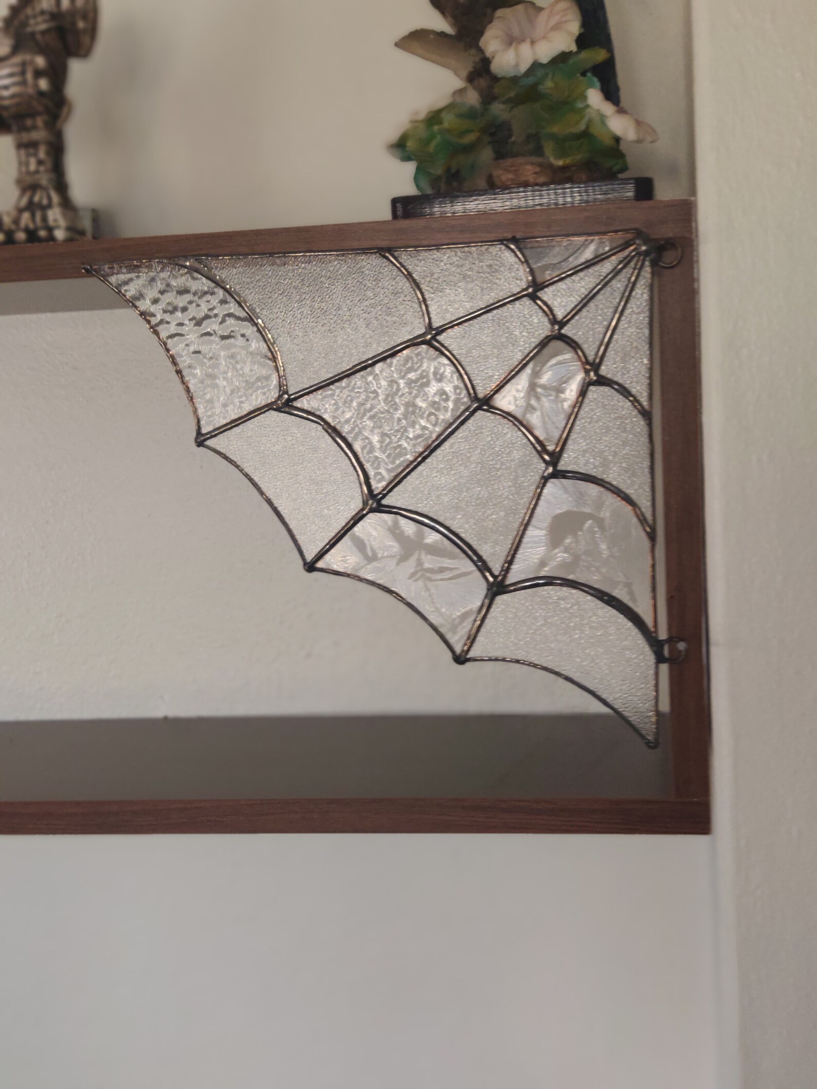 Stained glass spider web for the corners Handmade suncatcher | Etsy