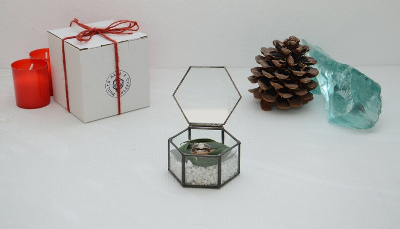 Customized Wedding Ring Holder Ring Bearer Box with Lid | Etsy