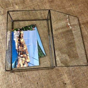 Customized Large Glass Jewelry Box, Wedding Keepsake Box, Photo Display ...