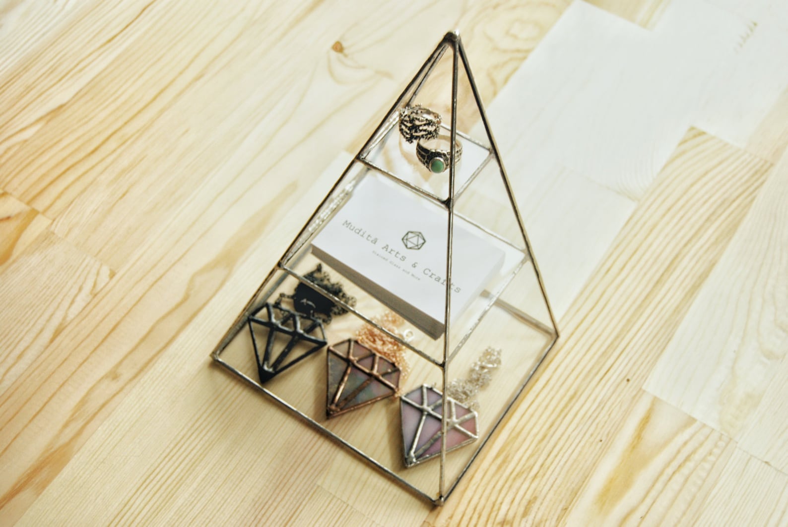 Pyramid Jewelry Box Geometric Glass Box Handmede Terrarium - Etsy Australia