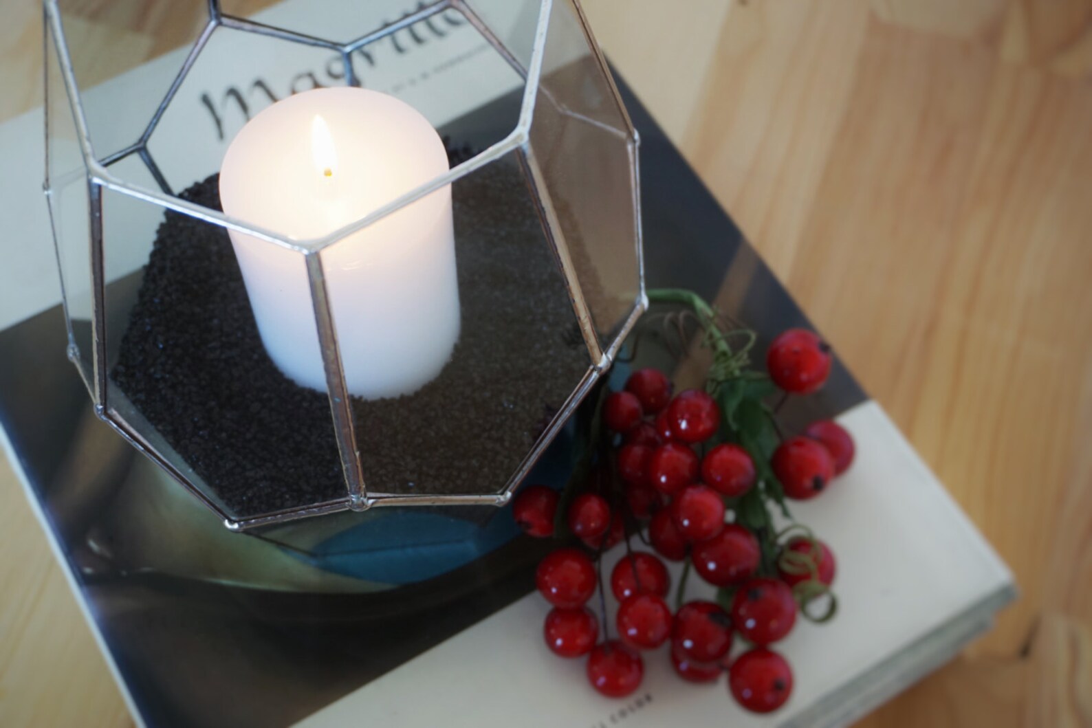 Geometric Glass Candle Holder Christmas Candle Holder Etsy