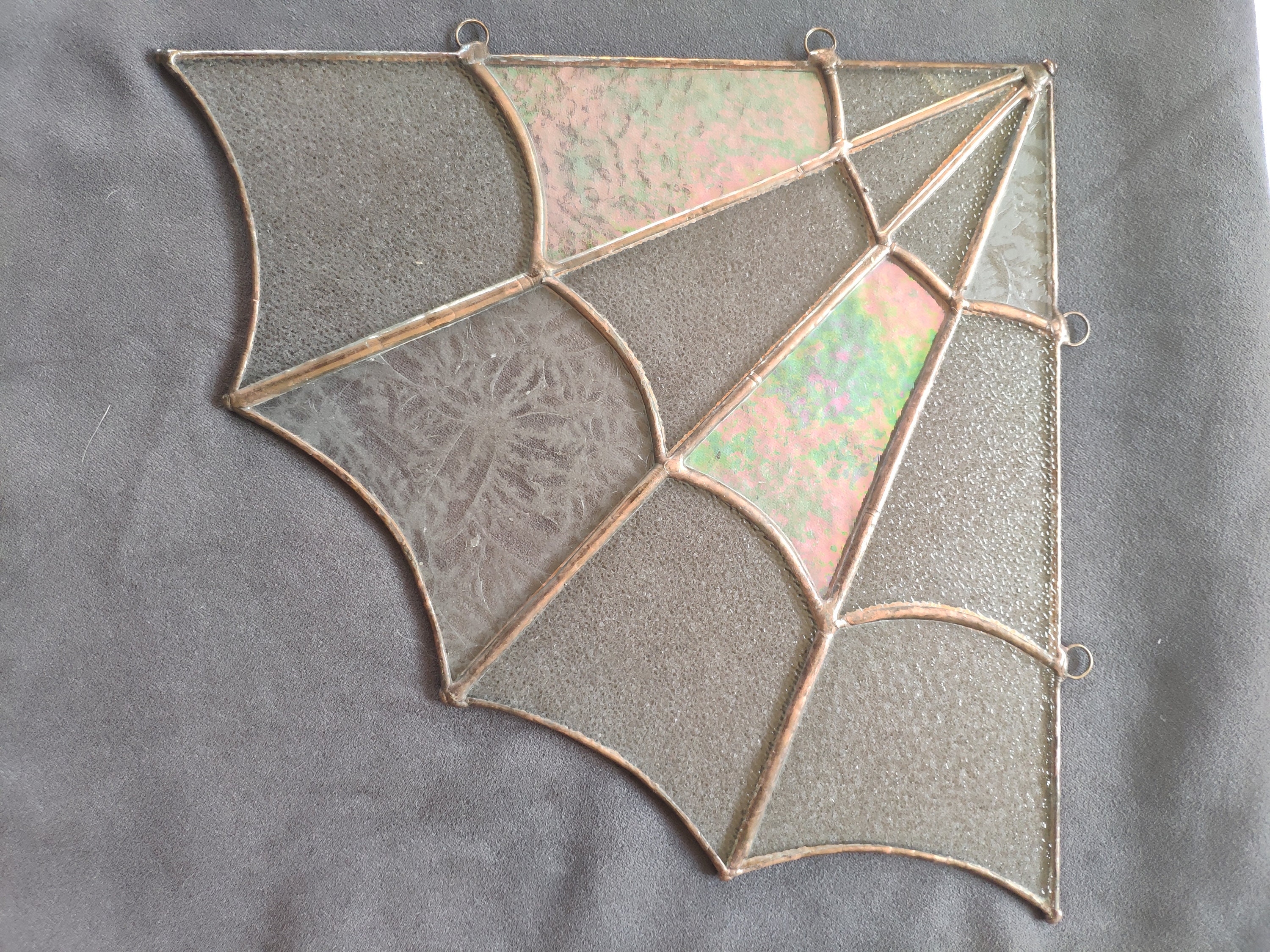 Stained Glass Spider Web for the Corners Handmade Suncatcher - Etsy