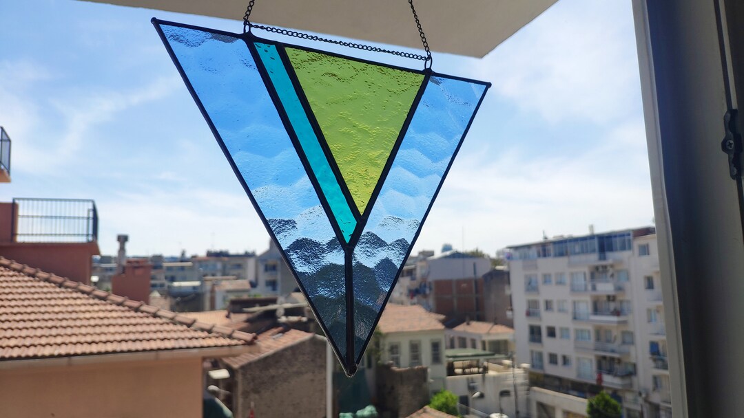 Stained Glass Hanging Ornament for Walls and Windows, Handmade ...