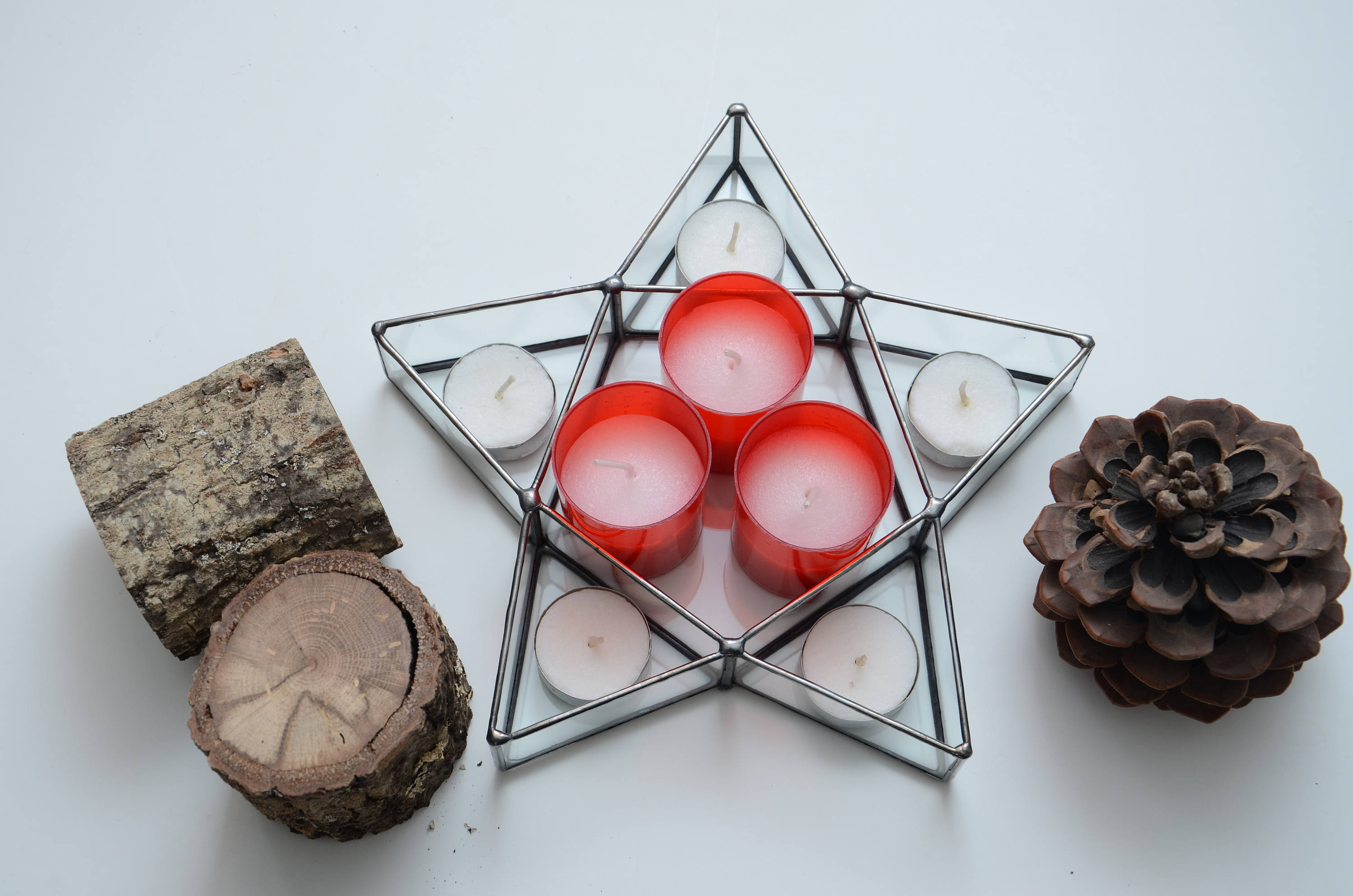Geometric Glass Candle Holder Jewellery Box Holiday Candles Etsy