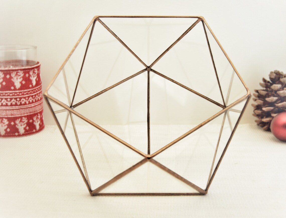 Large Geometric Terrarium Container, Christmas Gifts, Gifts for ...