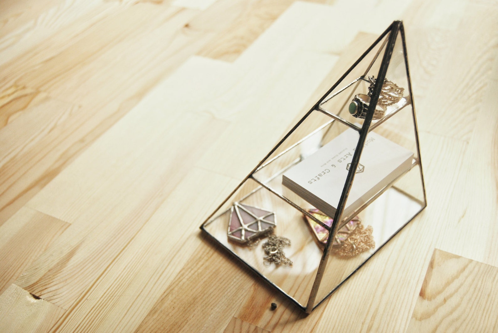 Pyramid Jewelry Box Geometric Glass Box Handmede Terrarium - Etsy Australia