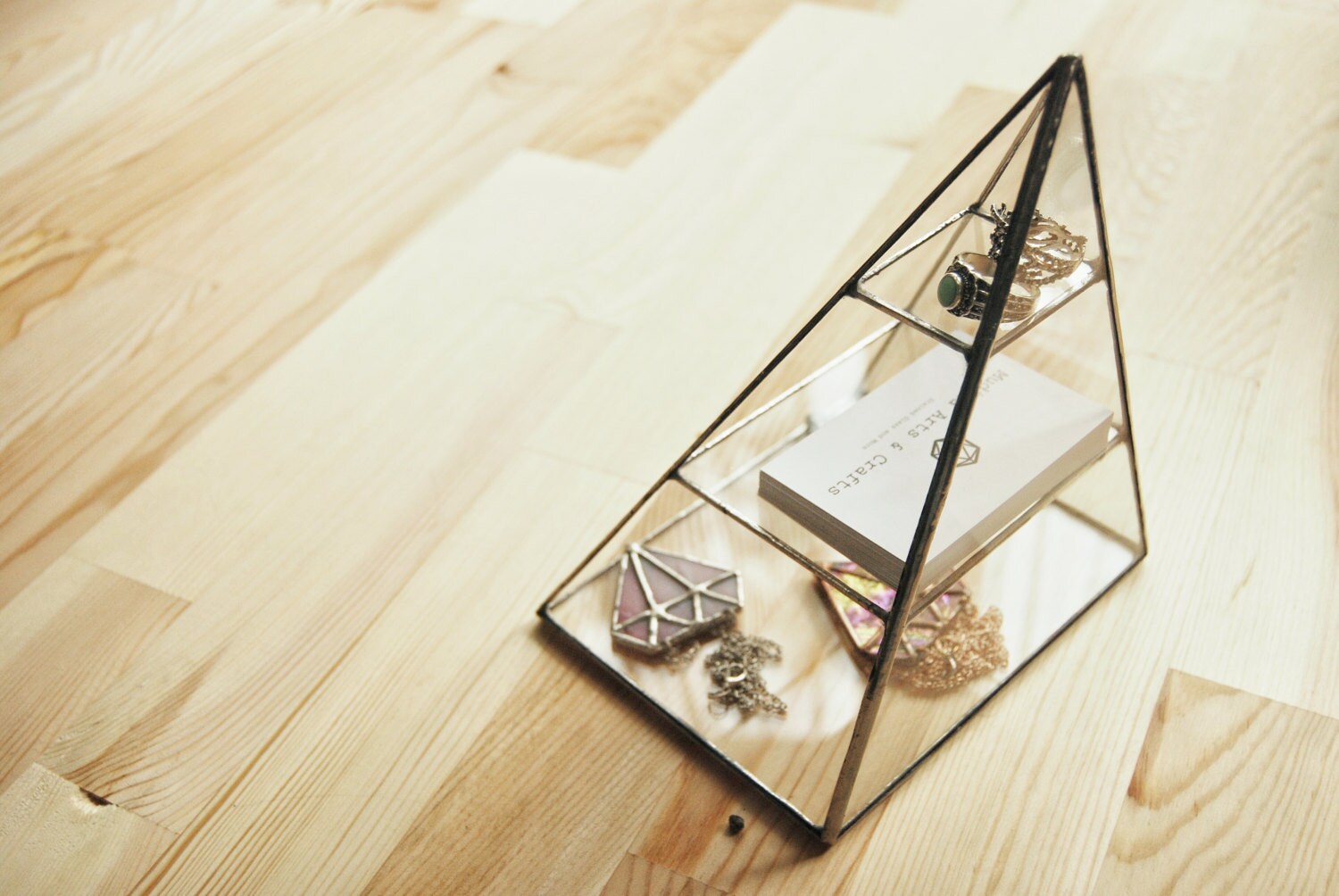 Pyramid Jewelry Box Geometric Glass Box Handmede Terrarium - Etsy Australia