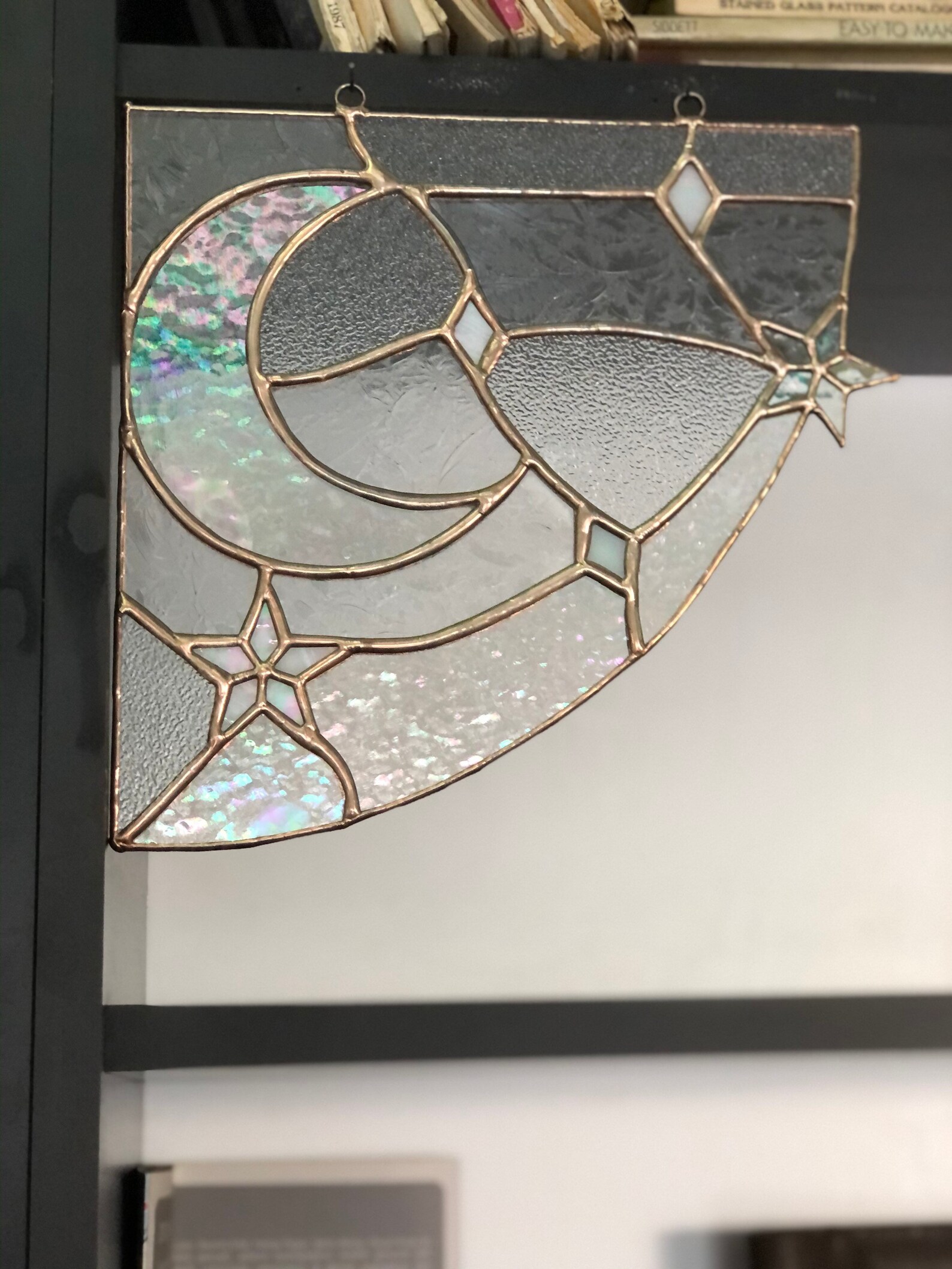 Stained Glass Suncatcher for the Corners Opalescent | Etsy