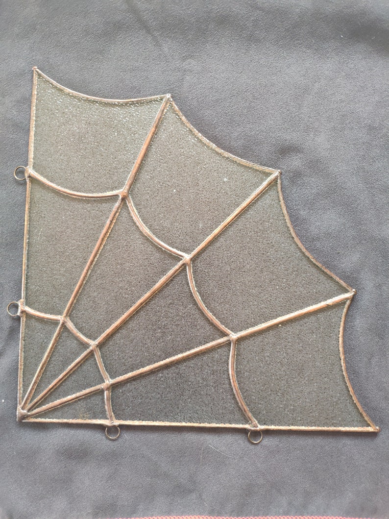 Stained glass spider web for the corners Handmade suncatcher | Etsy