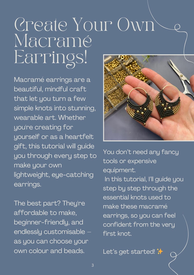 Macrame Earrings Video Tutorial - Etsy