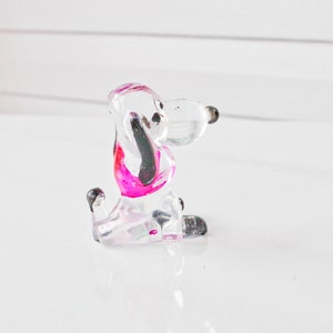 Vintage Plastic Hot Pink Snoopy Dog Figurine-Original | Etsy